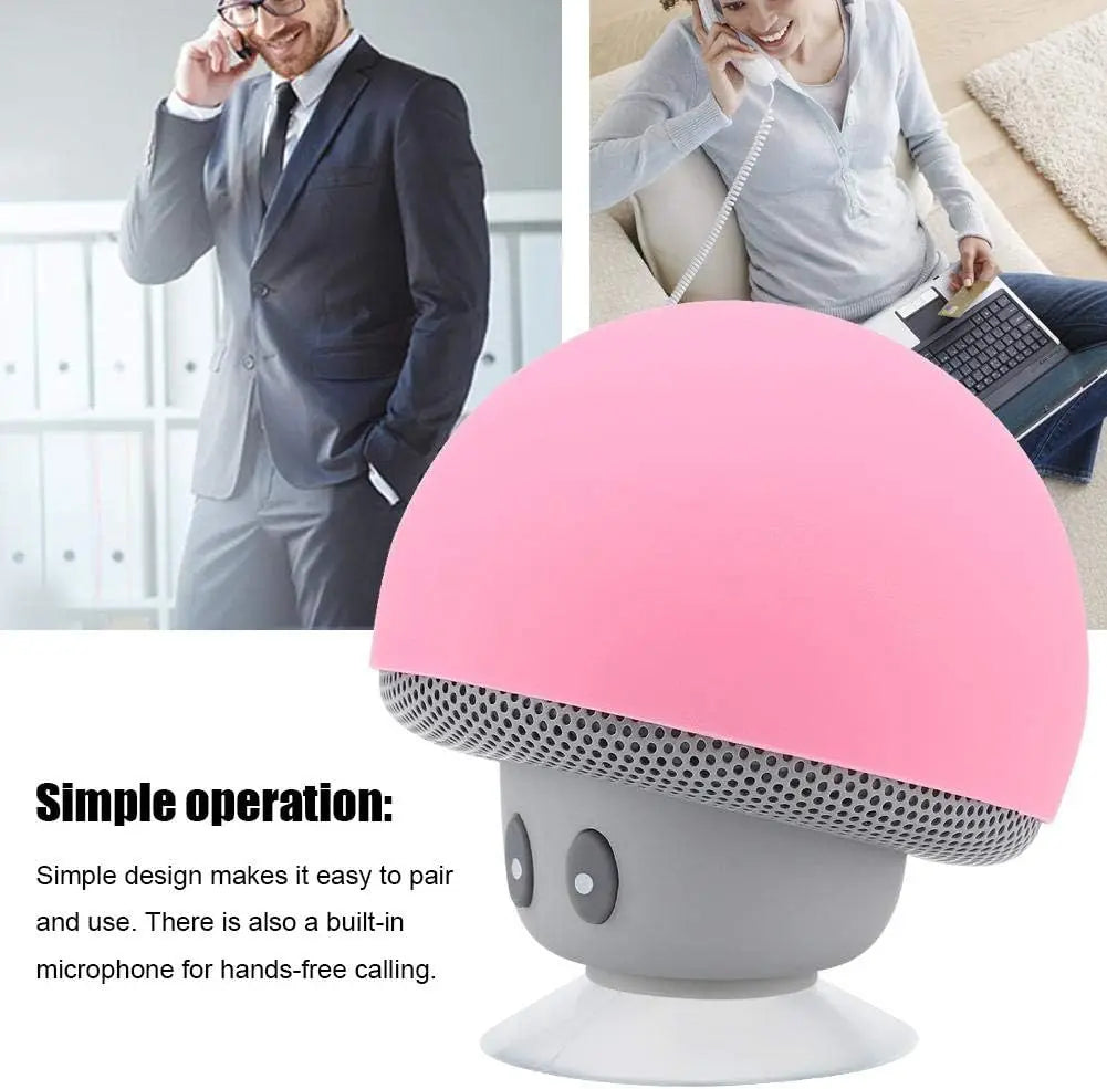 Portable Mushroom Bluetooth Speaker 30ft Range Suction Cup Outdoor Sub ...