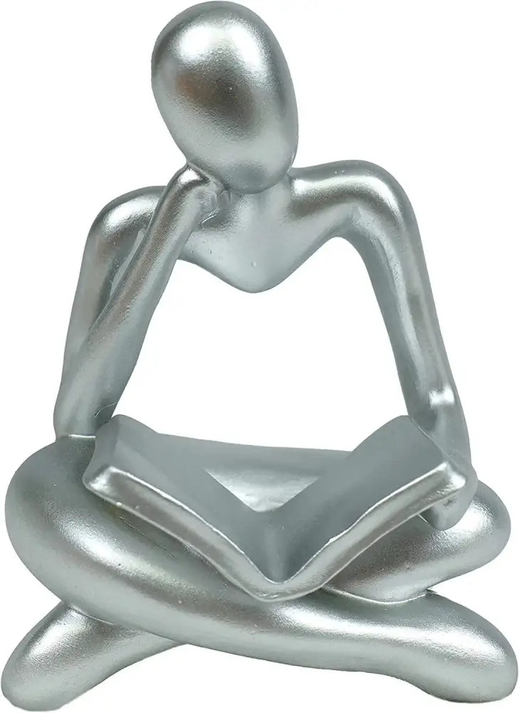 Thinker Reading Book Statue Modern Abstract Sculpture – Ninjanew